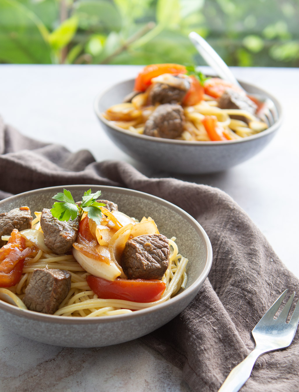 Tallarin Saltado – Peruvian Lomo Saltado Noodles